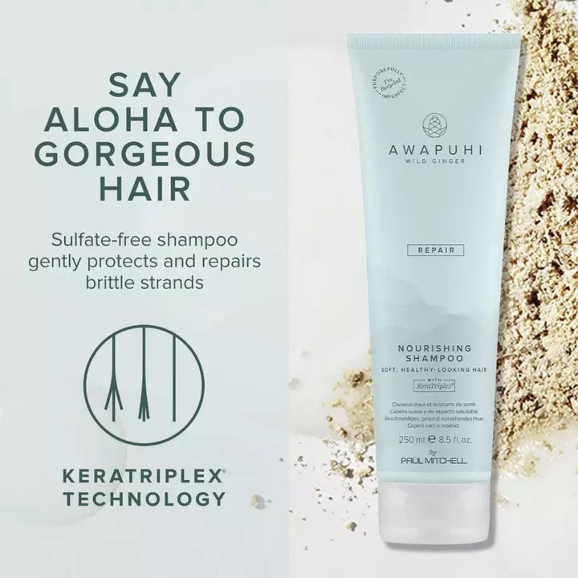 Awapuhi Wild Ginger by Paul Mitchell Nourishing Shampoo, Ultra Rich, Color-Safe Formula, For Dry, Damaged + Color-Treated Hair, 33.8 fl. oz.