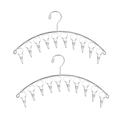 Cabilock 2 Pack Drip Hanger Clothes Clips Laundry Drying Rack Clothes Hanger Laundry Hanger Socks Rack Coat Hanger Clothespin arc