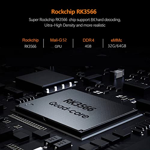 Android 11.0 TV Box, Android Box 4GB RAM 64GB ROM, Supports 2.4G/5G Dual Wi-Fi, USB 3.0, Support 4K,BT4.1, H.265 Smart TV Box, with Remote Control