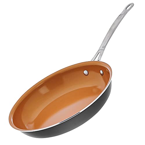 Gotham Steel 5 Piece Essentials Cookware, Pots and Pan Set with Triple Coated Nonstick Ceramic Copper Surface & Aluminum Composition for Even Heating 100% Non-Toxic, Oven, Stovetop & Dishwasher Safe
