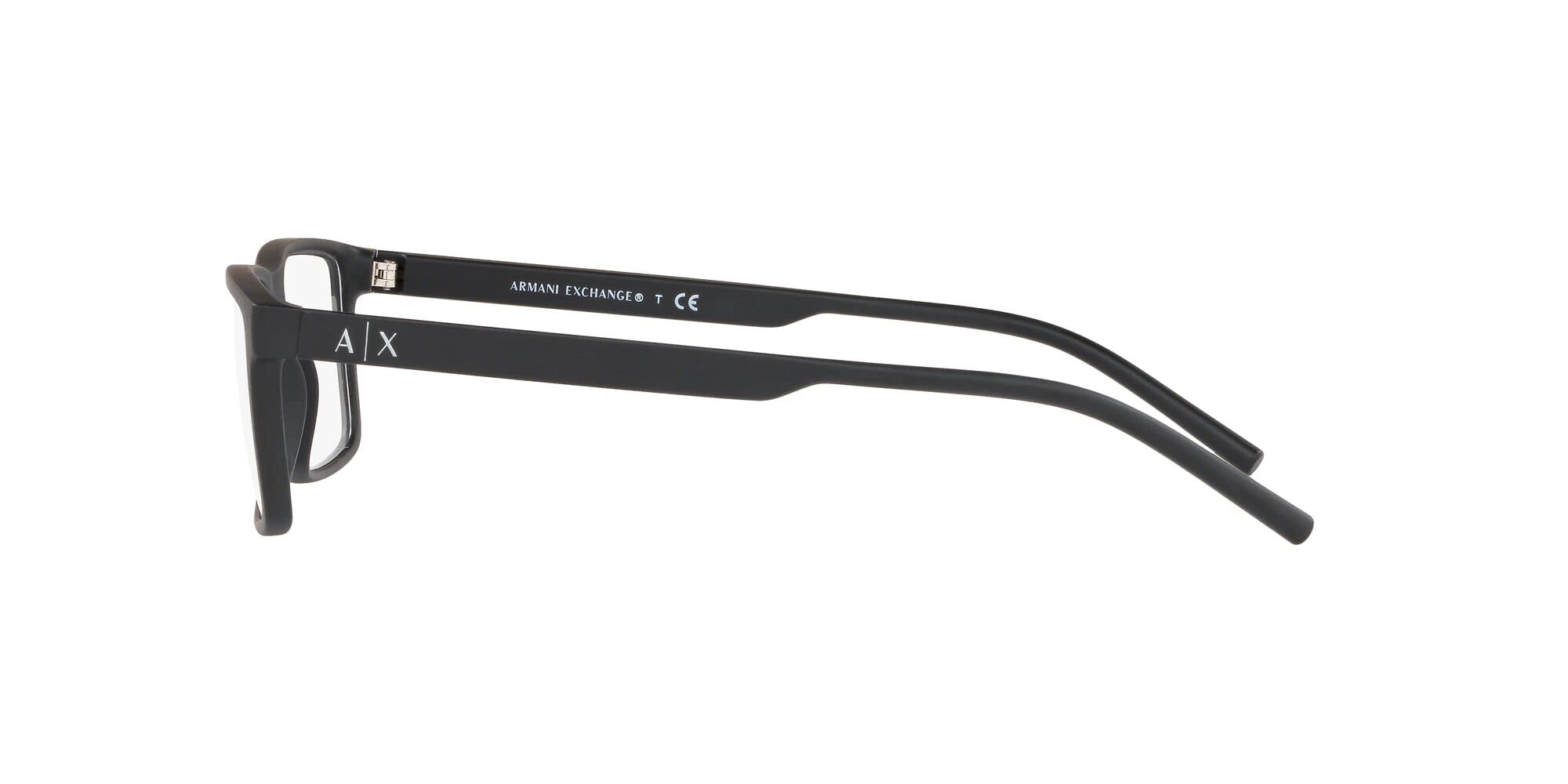 A|X ARMANI EXCHANGE Men's Ax3060f Low Bridge Fit Rectangular Prescription Eyeglass Frames, Matte Black/Demo Lens, 54 mm