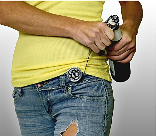 BarConic Mini Opener with Retractable Reel - Purple Cheetah