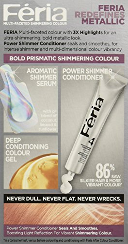 L'Oreal Paris Feria Multi-Faceted Shimmering Permanent Hair Color, 822 Rose Gold (Medium Iridescent Blonde), Pack of 1, Hair Dye