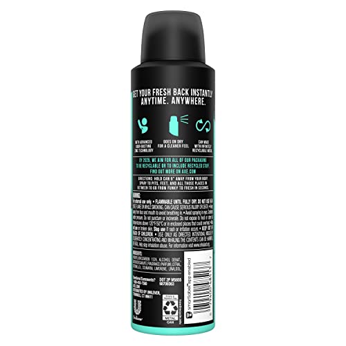AXE Apollo Deodorant Spray 48 Hour Odor Protection Fresh Sage and Cedarwood Deodorant without Aluminum and without Residue, 4 Ounce (Pack of 4)