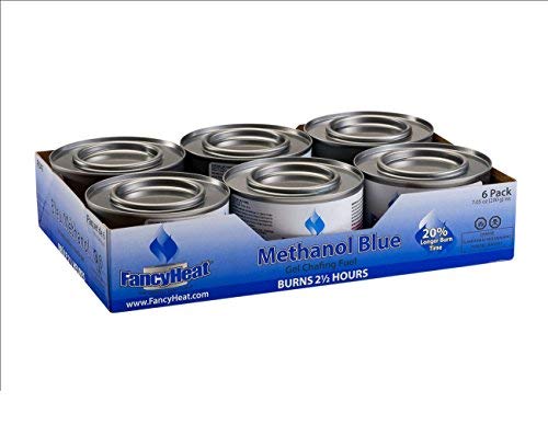 EM Products 700425567996 Fancy Heat 2.5 Hour Methanol Gel, 7.05 Ounce-Entertainment and Buffet Cooking Fuel Chafing Cans (6 Pack), Medium