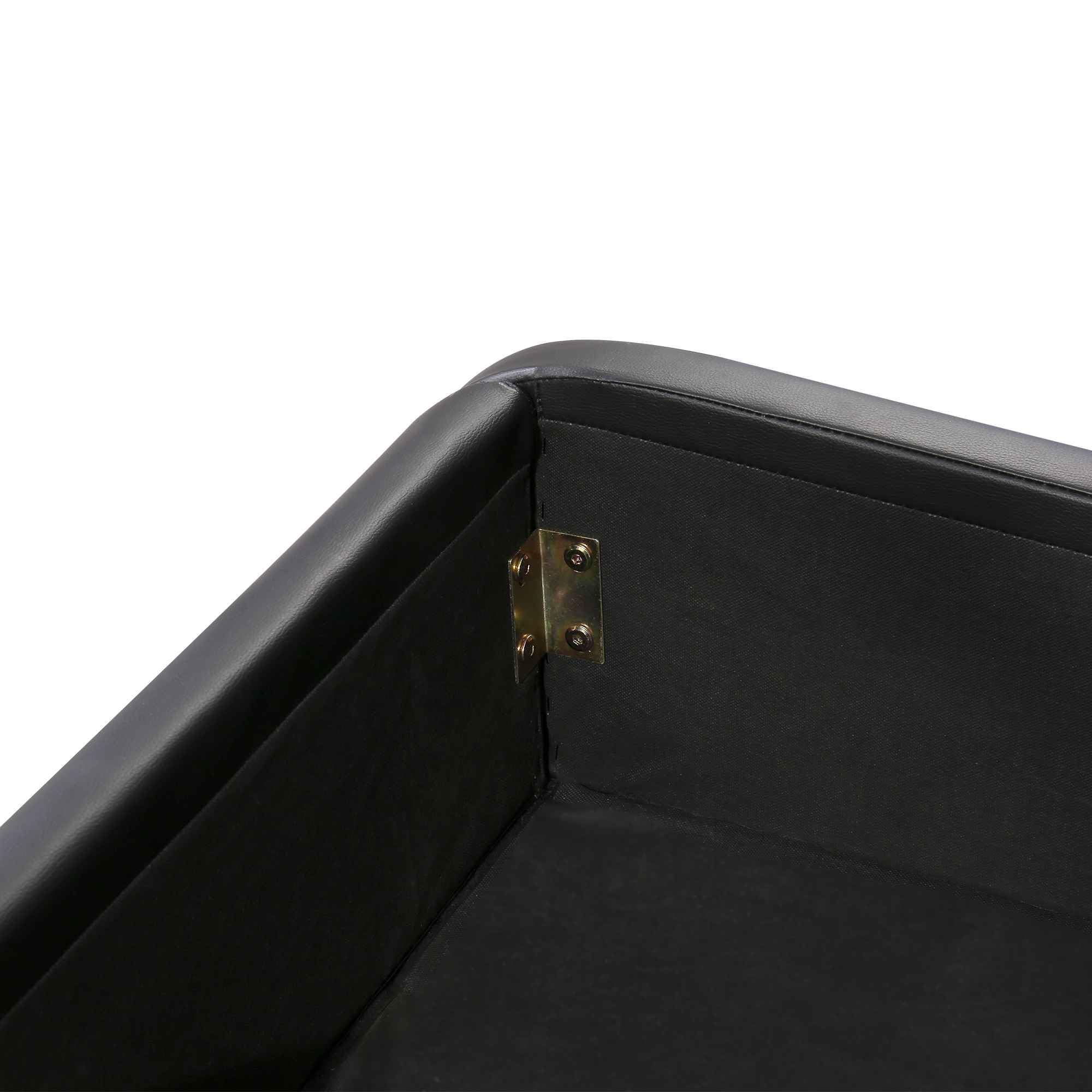ATY Upholstered Queen Size Bed with Hydraulic Storage System, Platform Bedframe w/Faux Leather & LED Light Headboard, for Bedroom, Guestroom,Save Space, No Box Spring Needed, Black
