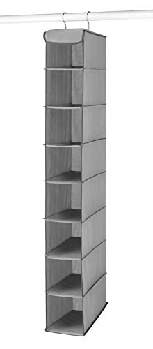 Apollo Tools Original 39 Piece General Household Tool Set in Toolbox Storage Case & Whitmor Hanging Shoe Shelves - 8 Section - Closet Organizer - Grey