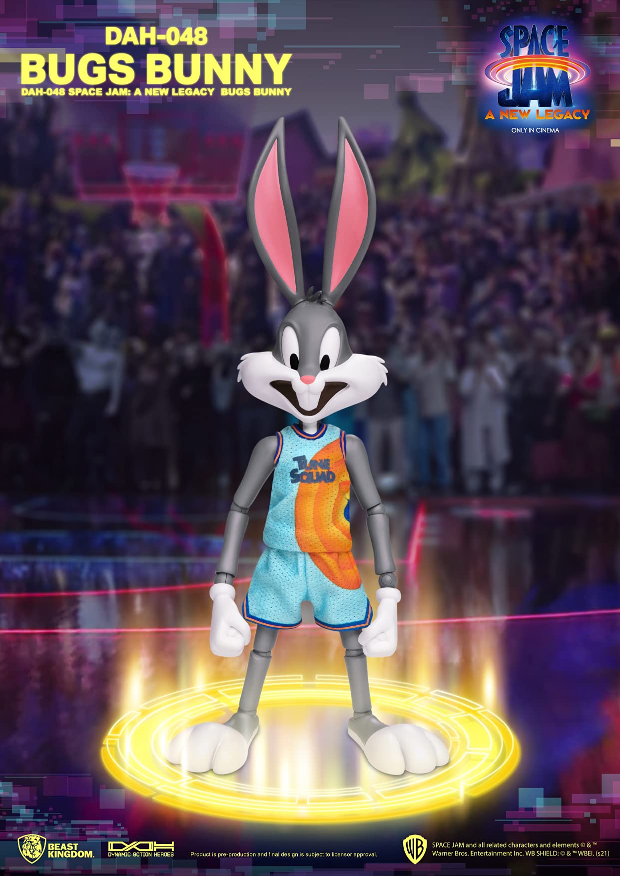 Beast Kingdom Space Jam: A New Legacy: Bugs Bunny DAH-048 Dynamic 8ction Heroes Action Figure,Multicolor