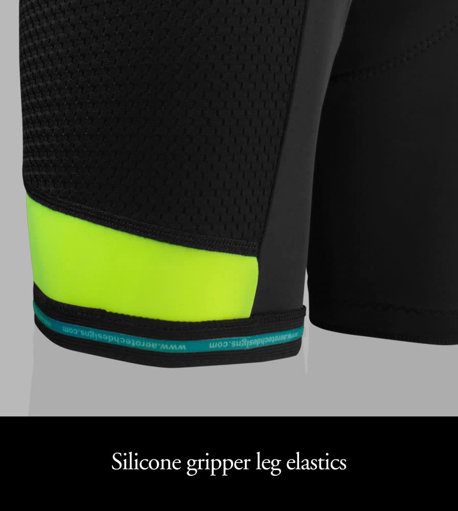 AERO|TECH|DESIGNS | Men's Gel Touring Padded Bike Shorts | Large | Teal