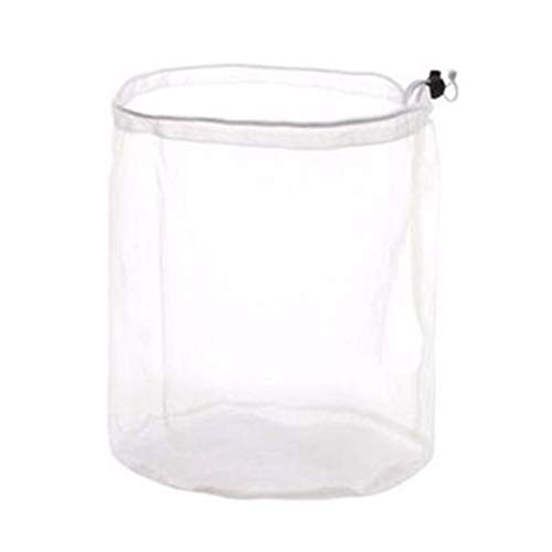 Shuohu 1 Piece Mesh Laundry Bags for Delicates,Anti-Tangle Washing Machine Drawstring Laundry Bag - White S