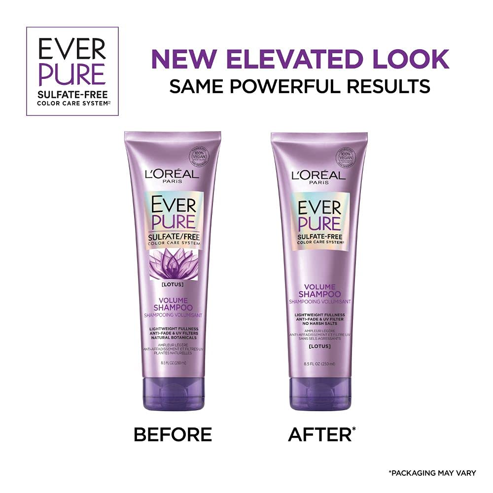 L’Oréal Paris Moisture Sulfate Free Conditioner, Hair Care for Color-Treated Hair with Rosemary Botanicals, EverPure, 8.5 Oz (Packaging May Vary)
