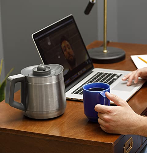 GE Drip Coffee Maker With Timer | 10-Cup Thermal Carafe Pot Keeps Coffee Warm for 2 Hours | Adjustable Brew Strength | Wide Shower Head for Maximum Flavor | Kitchen Essentials | Stainless Steel