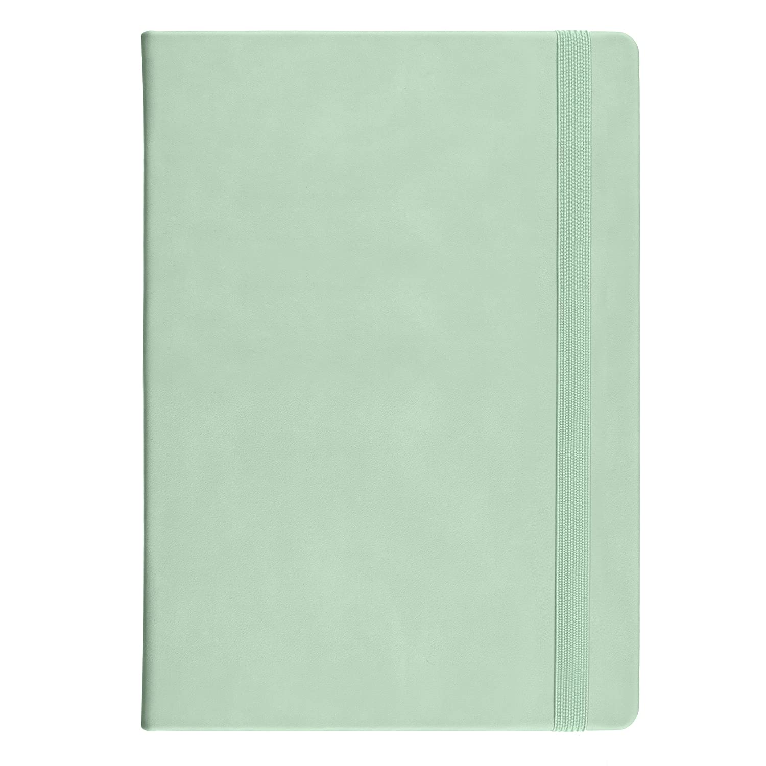 A5 Lined Soft Touch Journal - Thyme: Essentials. 240 Pages of Quality Lined Paper. Polyurethane Cover, Vertical Elastic Closure and Ribbon Page Marker by kikki.K