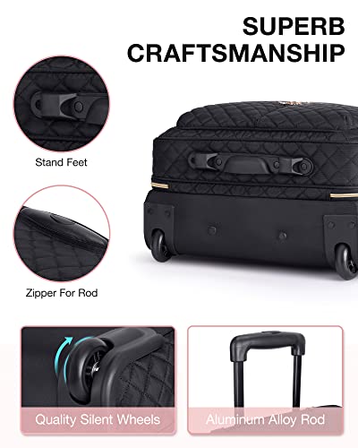 BAGSMART Rolling Laptop Bag Women, Rolling Briefcase for Women, 17.3 Inch with Wheels Computer Bag Rolling Laptop Case for Work Travel Business