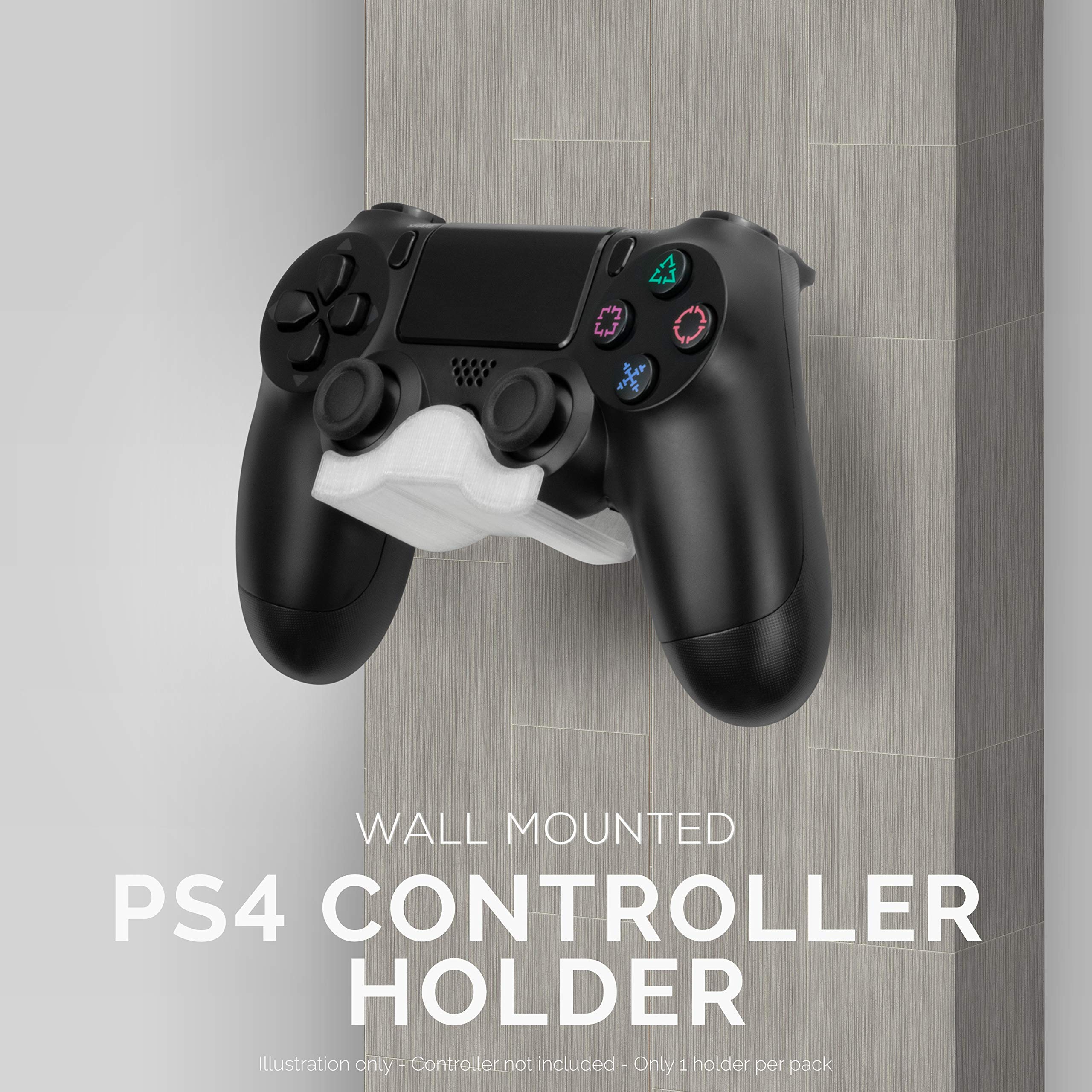 BRAINWAVZ [EOL] PS4 Game Controller Wall Hanger Stand Mount Holder (Single Pack) - PlayStation 4 Game Controller Accessories (Frosty) [EOL]