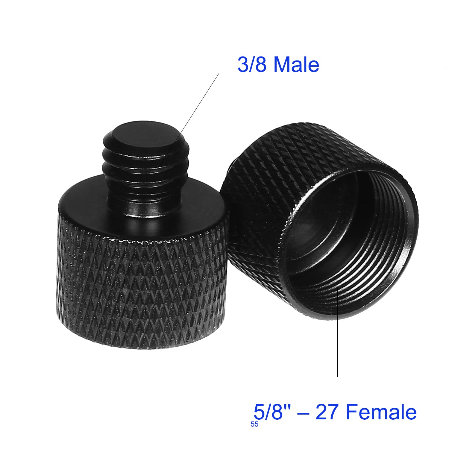 8 Pack Mic Stand Adapter 5/8 Female to 3/8 Male and 3/8 Female to 5/8 Male Microphone Stand Adapter Mic Thread Adapter for Microphone Stand Mount to Camera Tripod Adapter