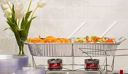 Chafing dish buffet set disposable 30 Piece Party Serving Kit Includes Chafing Kits With Lids and Serving Utensils For All Types Of Parties And Events | Disposable Party Set