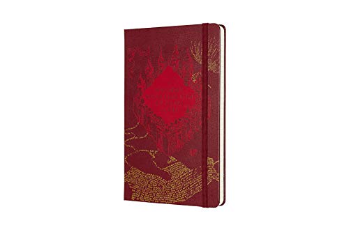 Moleskine Limited Edition Harry Potter Notebook, Hard Cover, Large (5" x 8.25") Ruled/Lined, Bordeaux Red, 240 Pages