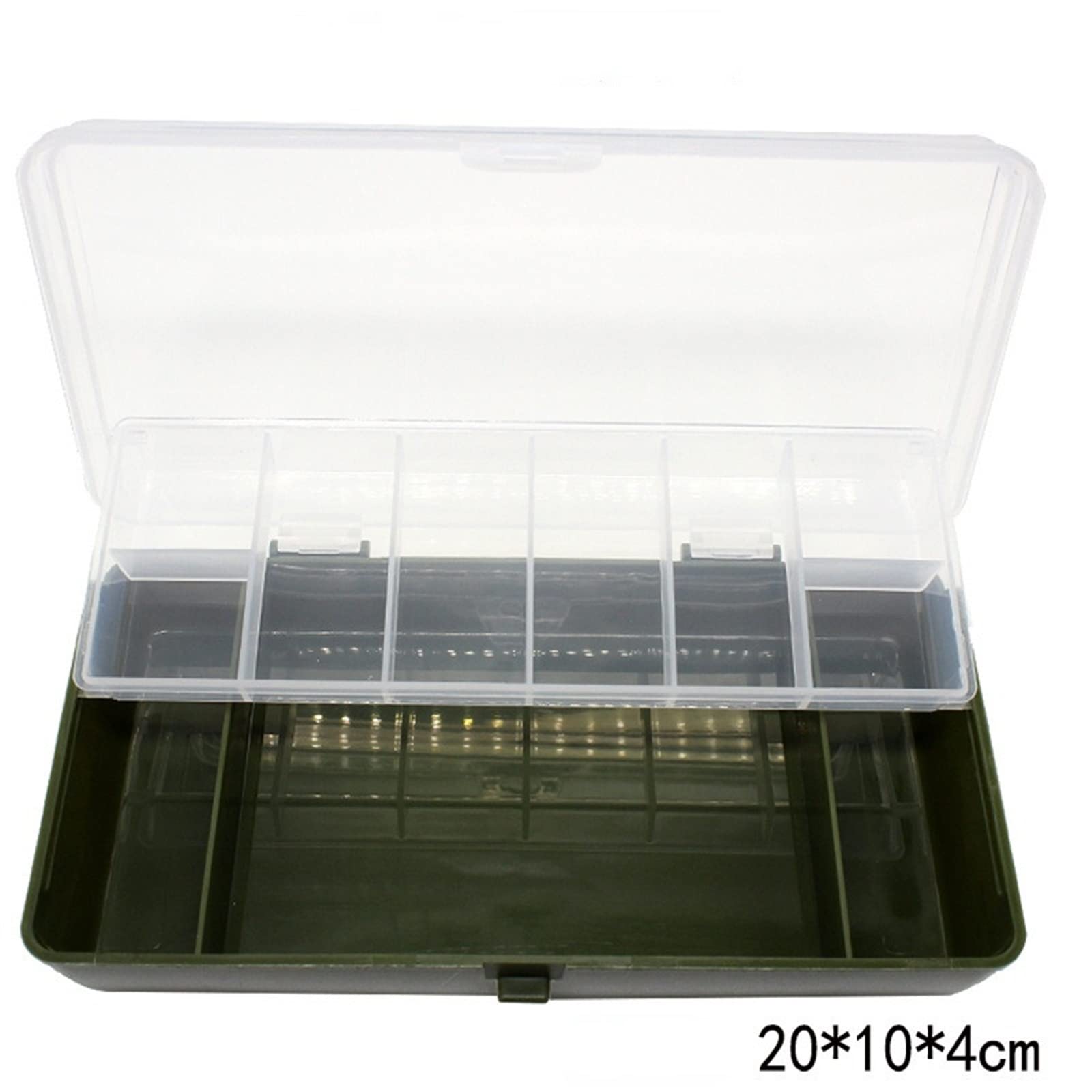 AKNHD Storage Box， Double Layer Bait Equipment Fishing Box Accessories Plastic Adjustable Fishing Box False Bait Hook Tool Storage Boxes Fishings Gear (Size : Style2 Transparent)