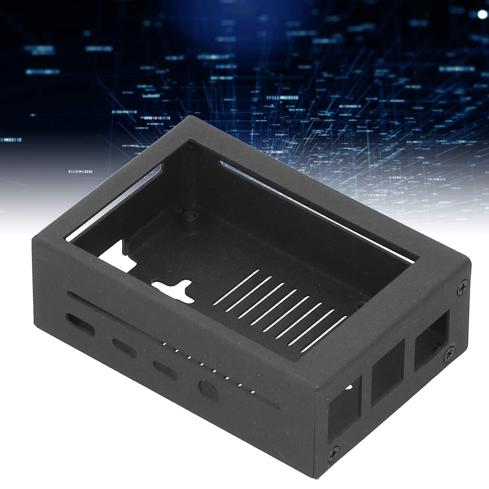 AUHX Protective Shell, Protective Shell Box Metal Computer Durable Rich Interfaces with Side GPIO Cable Slot for Protection(Metal Shell)