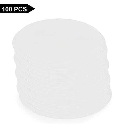 stonylab Quantitative Filter Paper, 100 Pack Slow Flow Rate Cellulose Filter Paper Circles with 10 Micron Particle Retention, 94 mm Diameter