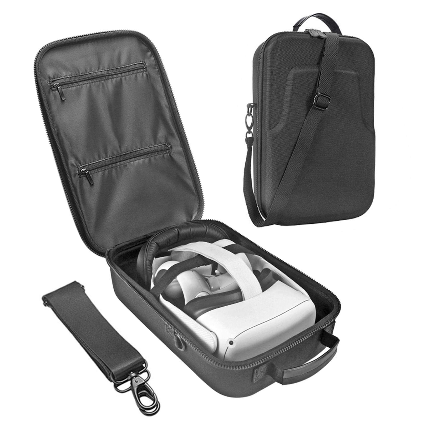 Aicheng Hard Case for Oculus Quest & Quest 2, or Quest VR Gaming Headset Elite Strap and Controllers Accessories Carrying Bag, Travel Case Protective Cover Storage Bag