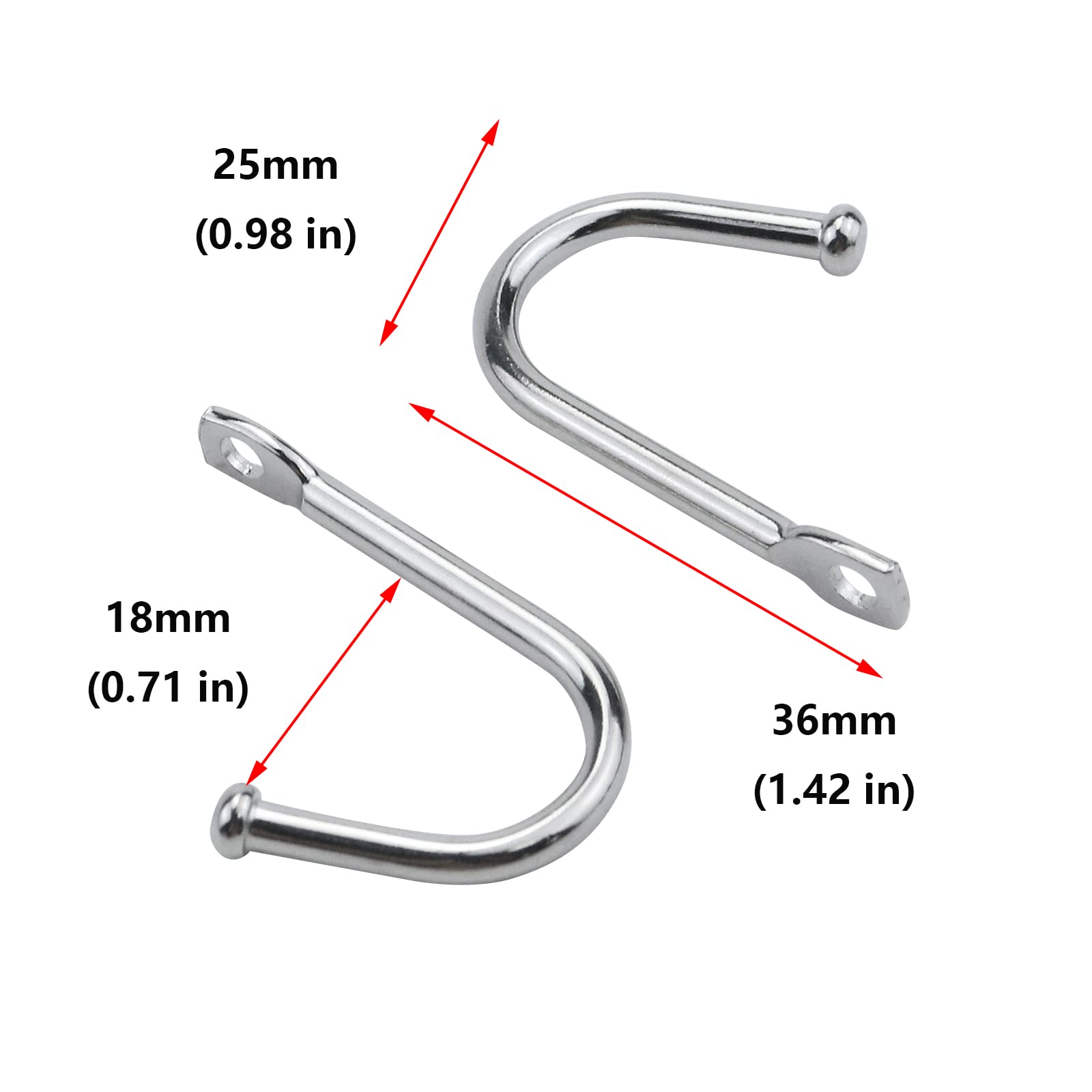 Antrader Household Metal J Shaped Wall Door Key Coat Bag Hanger Hook Silver Tone Pack of 24