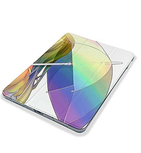 Cute Anime Kawaii Girl Umbrella case Compatible with iPad Mini Air Pro 7.9 8.3 9.7 10.2 10.9 11 12.9 inch Pattern Cover New 2022 2021 Trifold Stand 3 4 5 6 7 8 9 Generation 546 (10.2" 7/8/9 gen)
