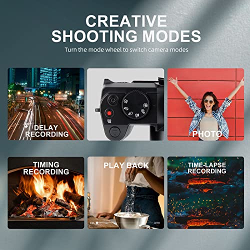 Monitech Digital Camera for Photography and Video, 4K 48MP Vlogging Camera for YouTube with 180° Flip Screen,16X Digital Zoom, 2 Batteries,32GB TF Card