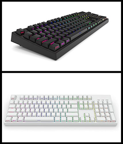 Black OEM Profile PBT Double Shot 104 Side-lit Shine Through Translucent Backlit keycaps for MX Mechanical Keyboard Filco (Black)(Only Keycap)