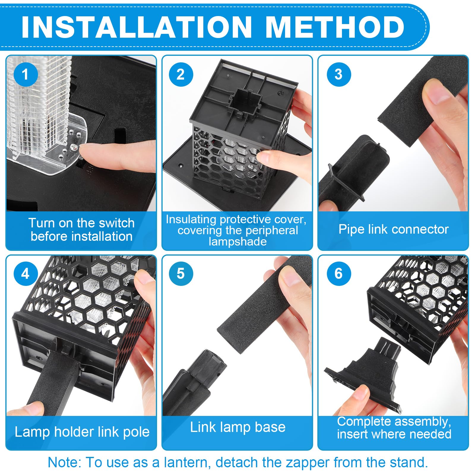 Qualirey 4 Pcs Solar Bug Zapper Outdoor Waterproof Mosquito Zapper Outdoor Mosquito Killer Lamp for Indoor Garden Patio Backyard Use Insect Fly Pest Mosquito Repellent, Purple and White Light