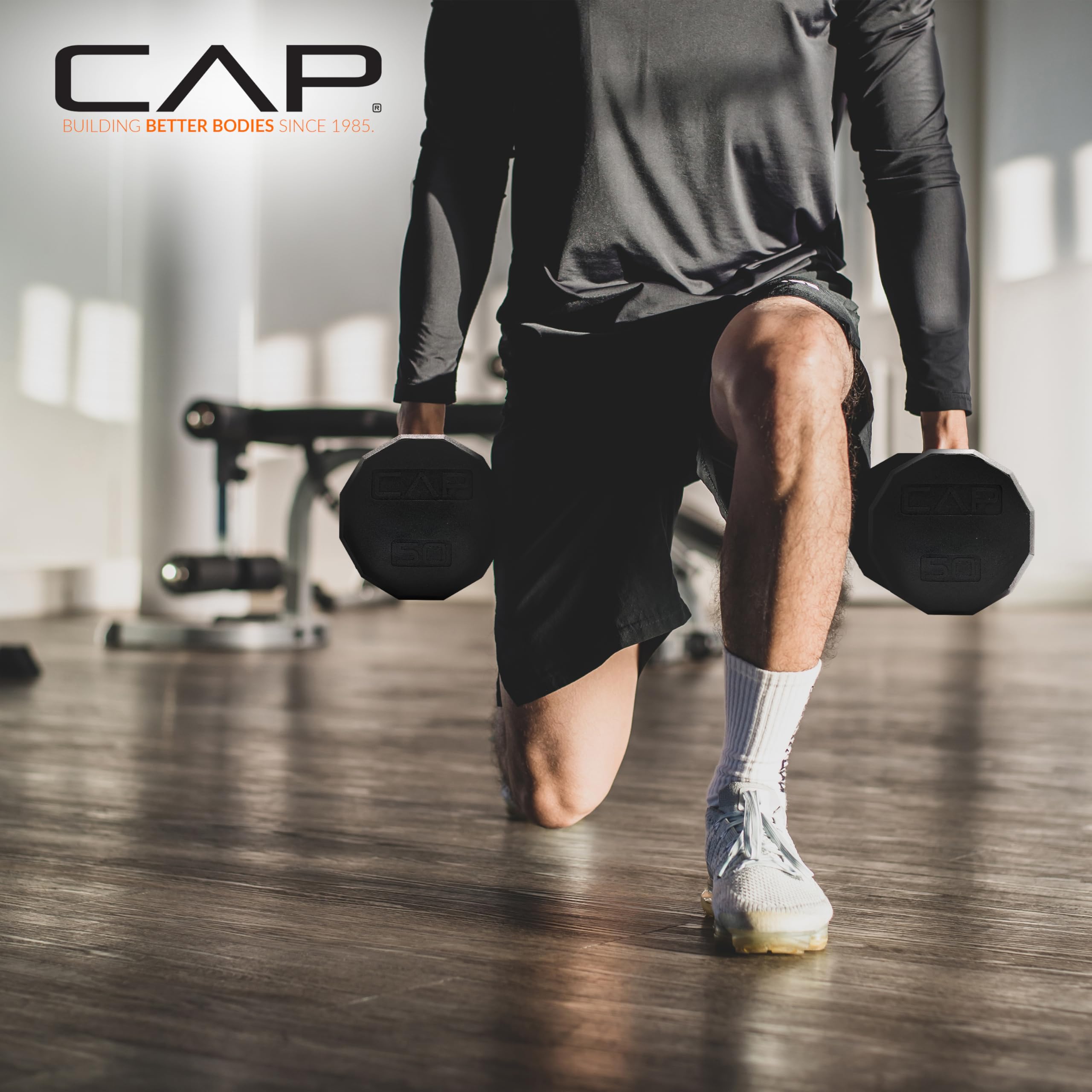 CAP Barbell 12-Sided Coated Dumbbell, 12 LB
