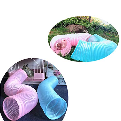 Small Animal Play Tunnel, Durable Resistant Plastic Guinea Pigs Tube, Fun Pet Tunnel Hideway for Guinea Pigs Chinchillas Rats and Dwarf Rabbits