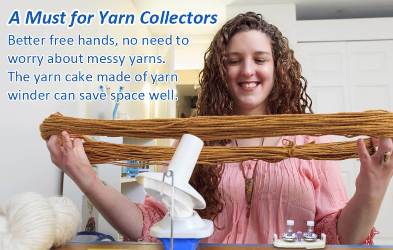 Yarn Winder, Wool Winder for Crocheting, Simple Installation Yarn Ball Winder, The Helper for Wool Collection Lovers,Needlecraft Yarn Ball Winder Hand Operated