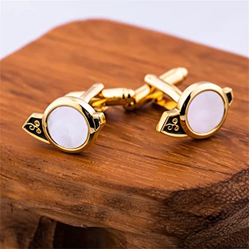ADKHF Cuff Studs Casual French Shirt Tie Clip for Men Tie Business Party Cufflinks Set (Color : A, Size : One Size)