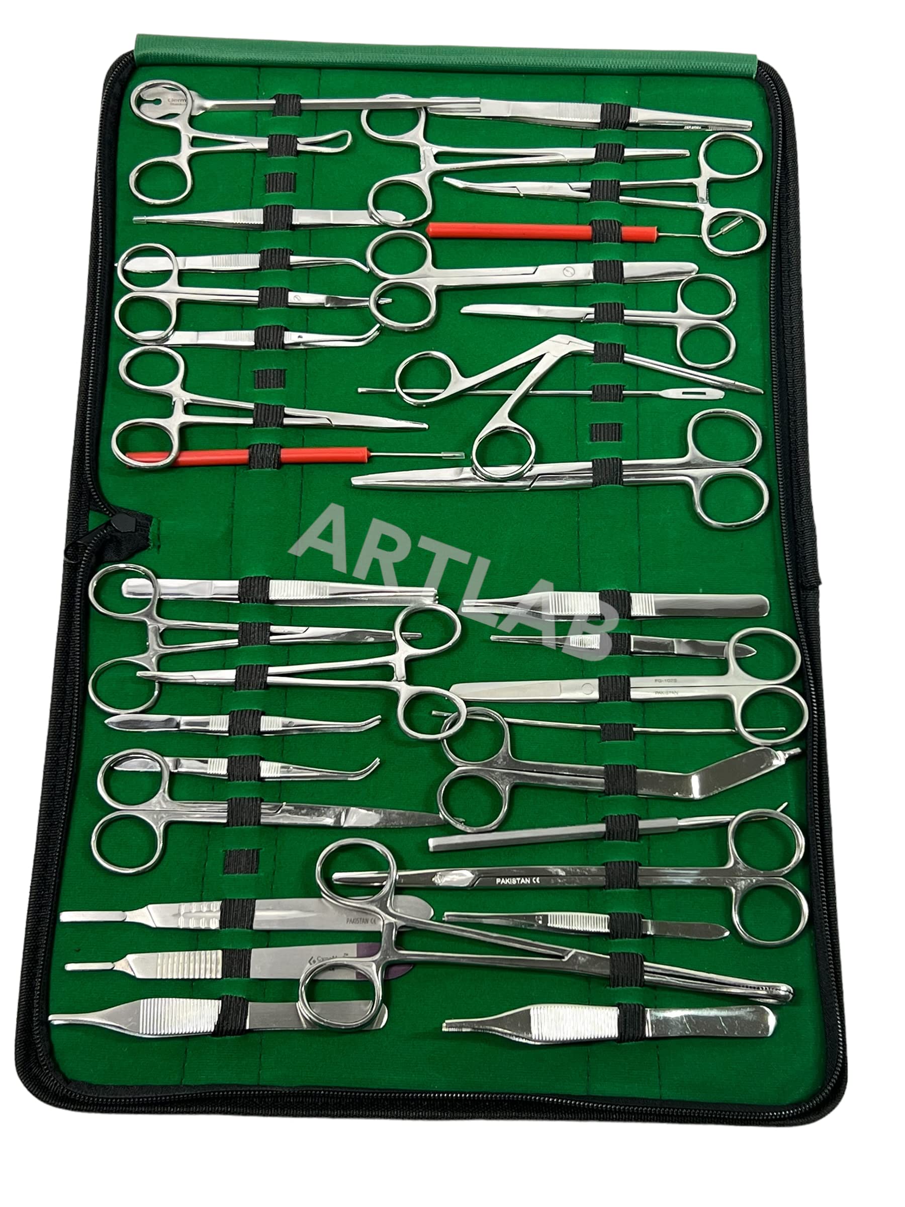 ARTLAB | Advanced Dissecting Dissection Kit -97 Pcs Stainless Steel Instruments perfect for Anatomy-Biology, Botany, Veterinary Students |Scissors |Needle Holder |Forceps| Scalpel-All in One