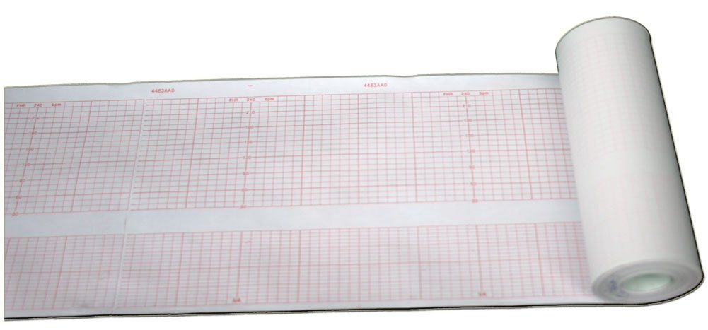 COROMETRICS 4483AAO, 140MM X 30M Fetal Monitoring Chart Paper (10 Rolls/Box)