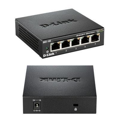 D-Link Dgs-105 5-Port Desktop Switch Prod. Type: Networking/Switches 4 to 10 Ports