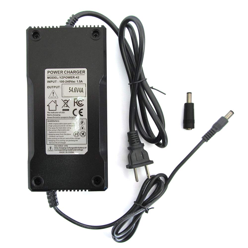 aunstarwei 54.6V 4A Power Supply Adapter Charger for 48V 13S Lithium Li-ion Battery Pack with DC 5.5x2.5mm Plug