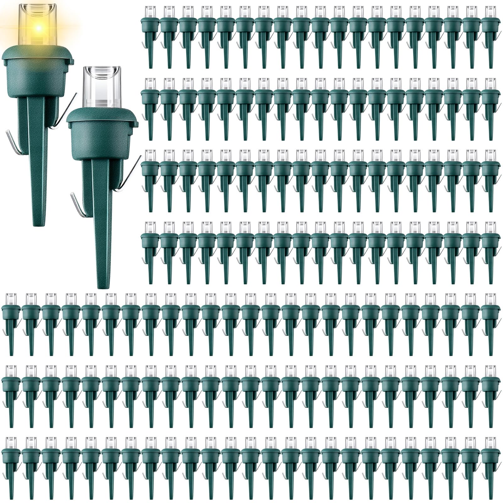 VIHOSE 600 Pcs Christmas Led 5mm Mini Light Bulbs String Light Replacement Bulbs Christmas Light Bulbs Indoor Outdoor Wide Angle Wire Light with Green Base for Xmas Tree Garden Decor (Warm White Bulb)