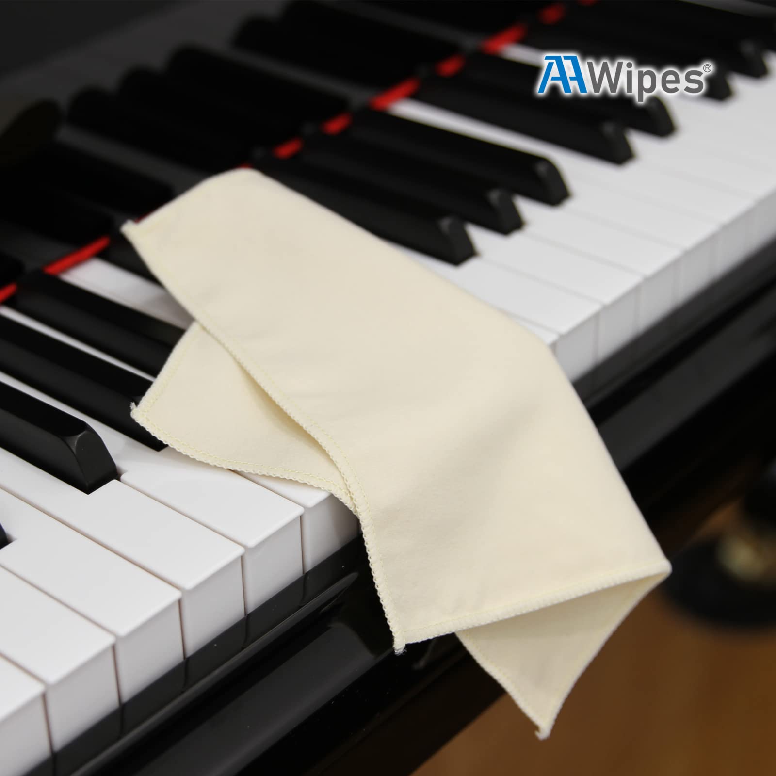AAwipes Sax Cleaning Cloths (10 Pack, Yellow, 7.5"x7.5", Individually Packaged) Microfiber Cloths for Music Instruments, Guitar, Flute, Clarinet, Piano, Violin, Glasses, Tablets & More (HCG-7.5-Y)
