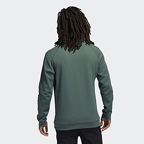adidas Golf Men's Go-to Crew Sweatshirt, Green, Medium