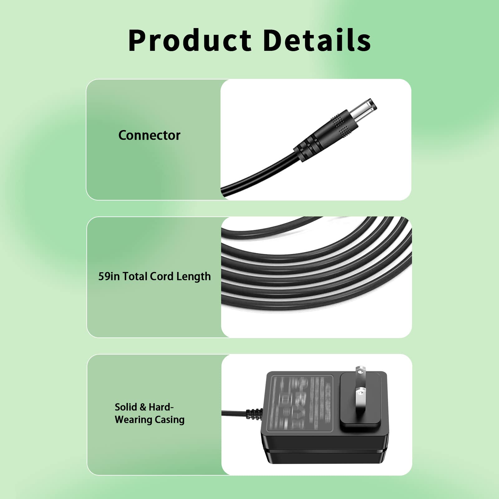 AC Adapter for 9VDC for Brother Label Makers P-Touch PT-1 2 3 5 6 7: PT-D210 PT-D200 AD24 AD60 PT-D200G PT-D201 PT-D202 PT-D215e PT-E100 PT-E105, E1 P3 D2 Series Charger Power Supply Cord