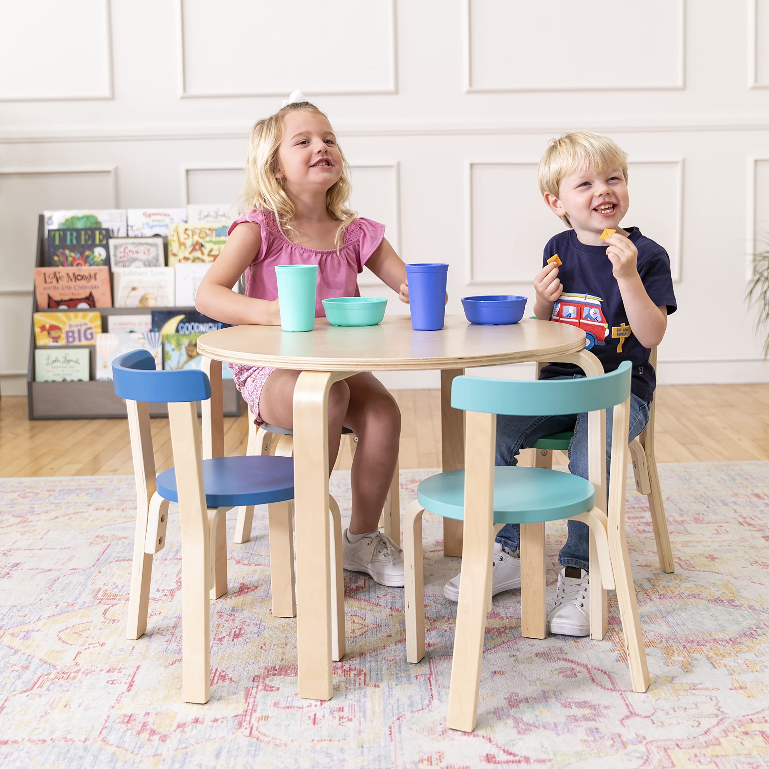 ECR4Kids My First Meal Pal Combo Set, Children's Tableware, Blue, 15-Piece