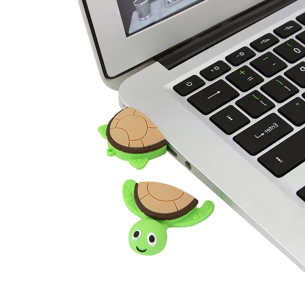 64GB USB 2.0 Flash Drive,Green Turtle USB Stick, Portable USB Memory Stick for Storage and Backup, Suitable for PC/ Laptop Portable Drives