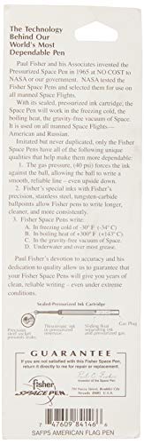 Fisher Space Pen, All Metal Space Pen with American Flag Design, Black Ink, Fine point (SAFP5)