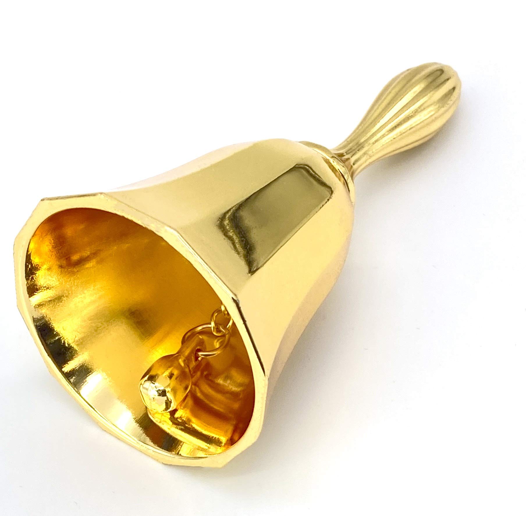 Adorox Call Bell Wedding Bell Dinner Bell Golden Temple Bell Classroom Bell (1PC, Shiny Gold)