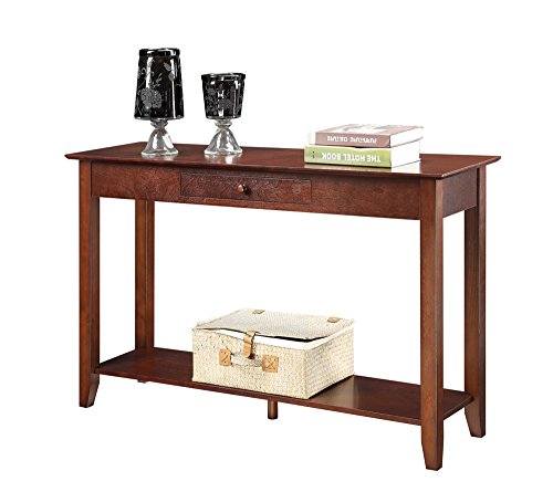 Convenience Concepts American Heritage 1 Drawer Console Table with Shelf, Espresso