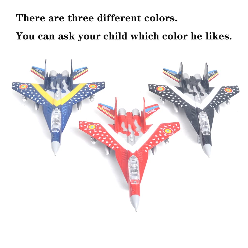 Ailejia Fighter Jet Military Plane Model Airplane Toy Alloy Planes Aircraft Mode Attack Airplane Toy with Pull Back Stealth Bombers and Fighter Planes (Blue)