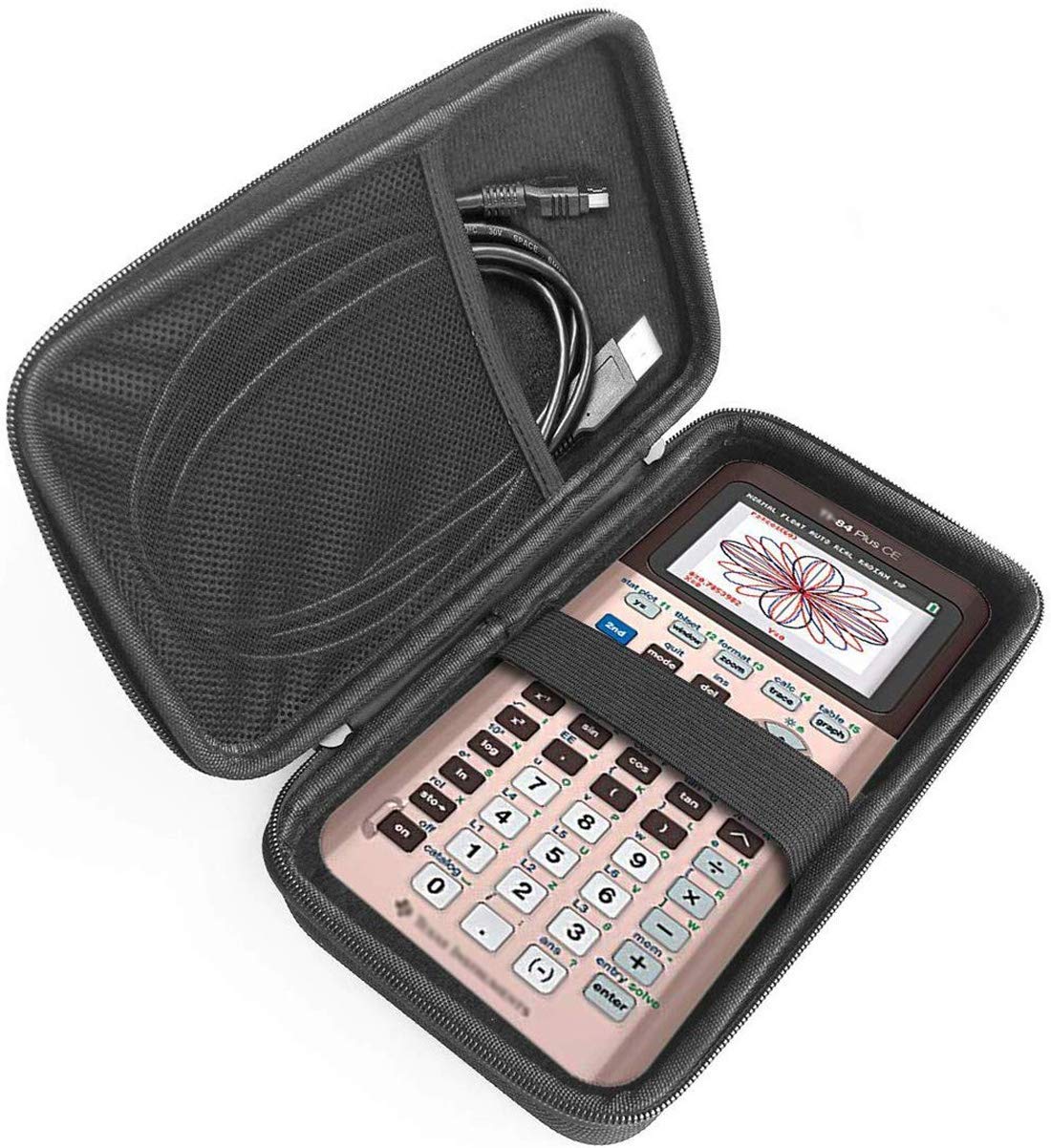 FitSand Hard Case Compatible for TI-84 Plus CE Color Graphing Calculator Rose Gold